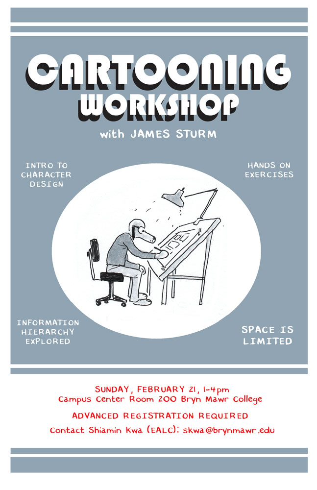 Cartooning Workshop on Sunday, Feb. 21